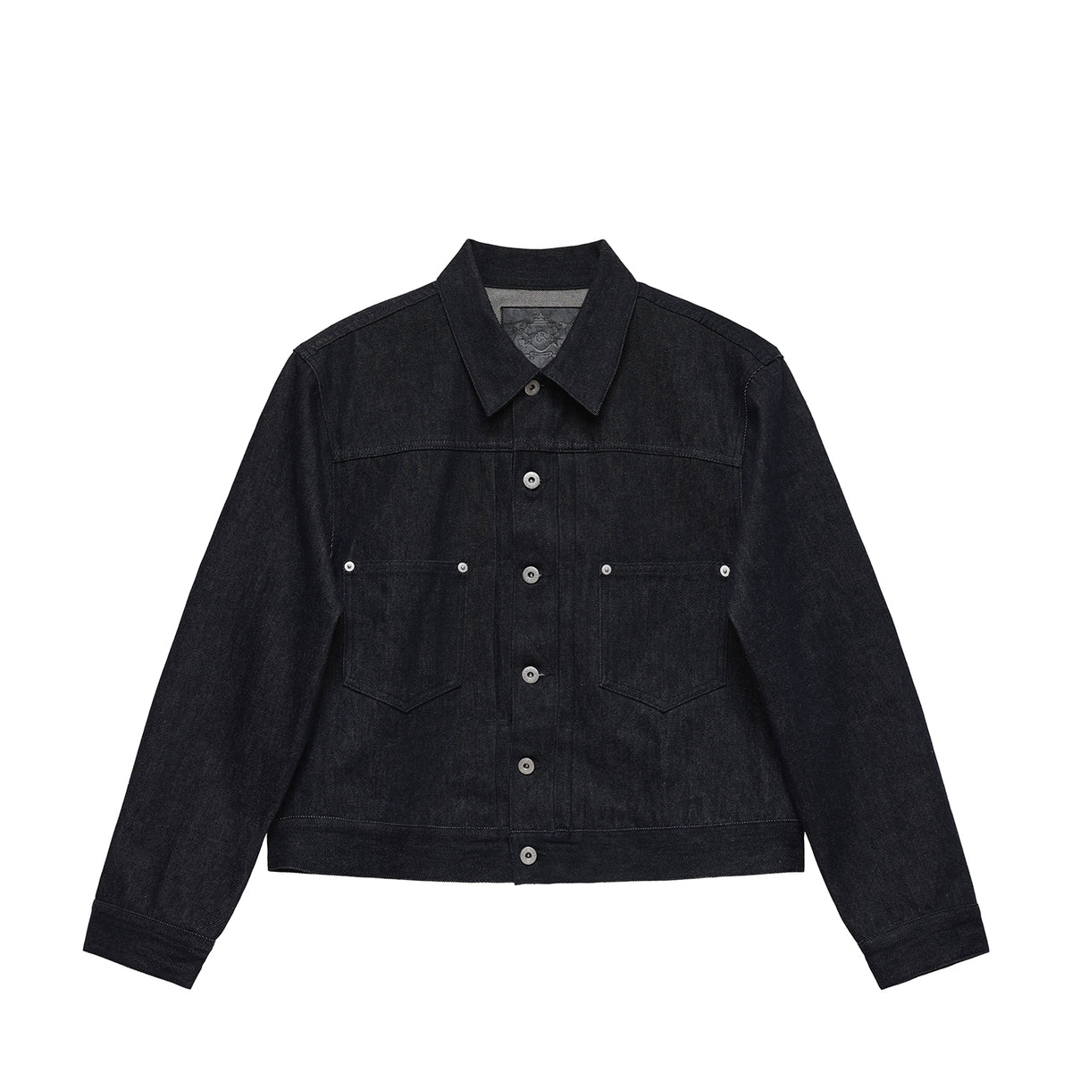 6CRAYON 11.3 oz Navy Blue Denim Non-Fade Relaxed Fit Jacket – sixcrayon.com